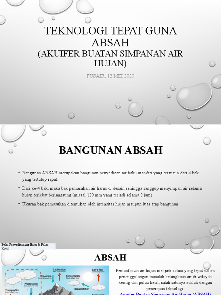 Teknologi ABSAH: Solusi Air Hujan | PDF