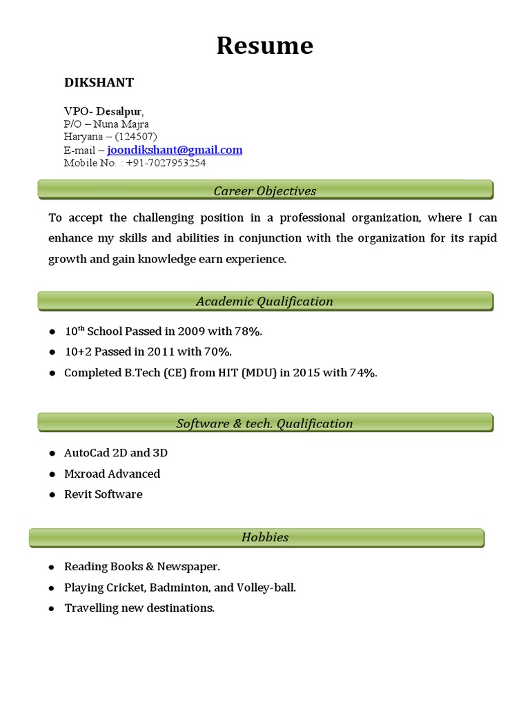 Dikshant Resume | PDF | Career & Growth