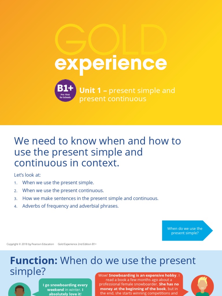 Unit 1 - Present Simple and | PDF | Verb | Adverb