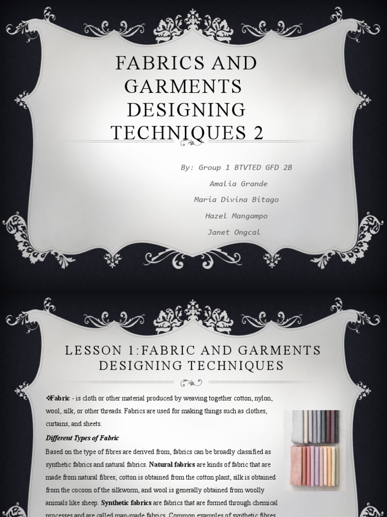 Fabric Types and Design Techniques | PDF | Textiles | Pencil