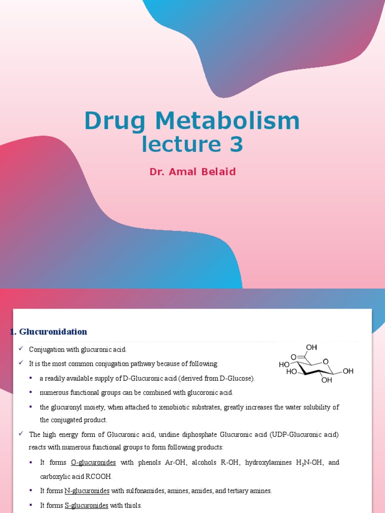 Drug Metabolism: Dr. Amal Belaid | PDF | Drug Metabolism | Glutathione