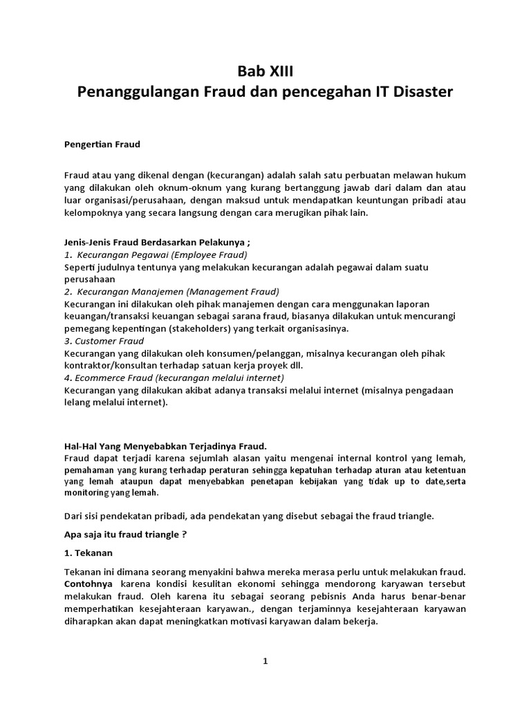 Manajemen Risiko Bab XIII | PDF