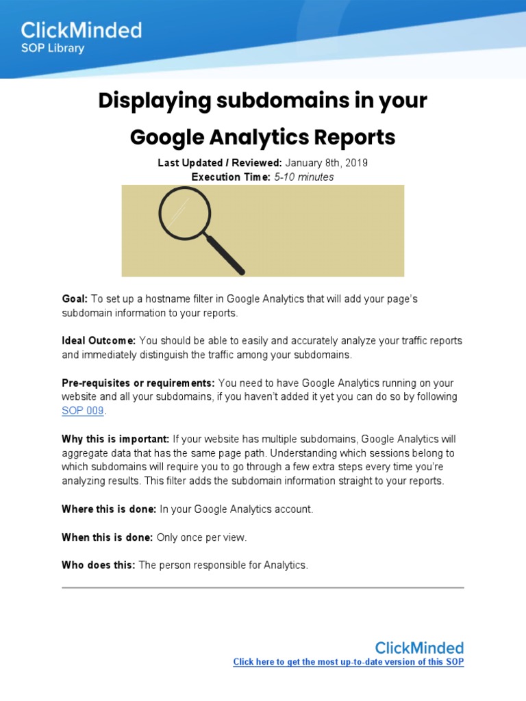 Adding Subdomain Information to Google Analytics Reports: A Step-by-Step Guide to Configuring a ...