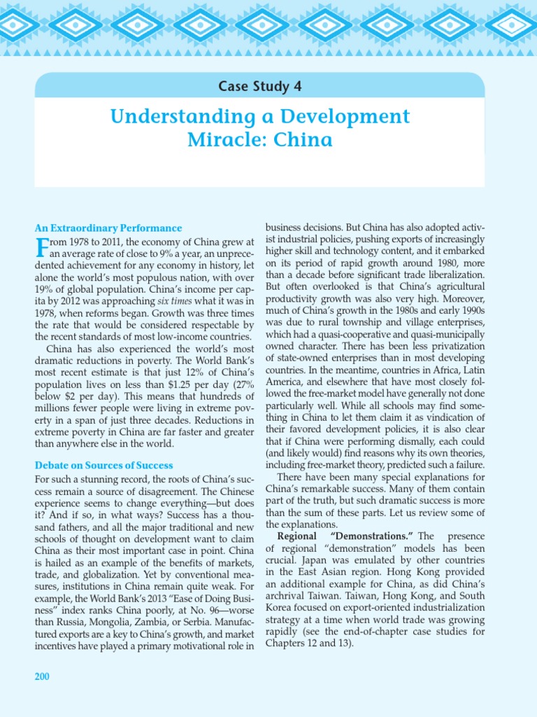 Understanding A Development Miracle: China: Case Study 4 | PDF ...