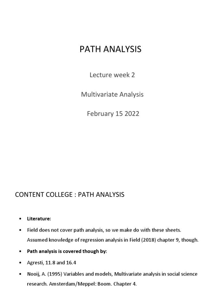 PATH ANALYSIS LECTURE | PDF | Endogeneity (Econometrics) | Standard Score