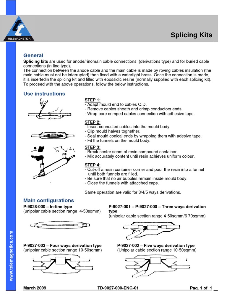TD-9027-000-ENG - Splicing Kits | PDF | Manufactured Goods | Electrical ...