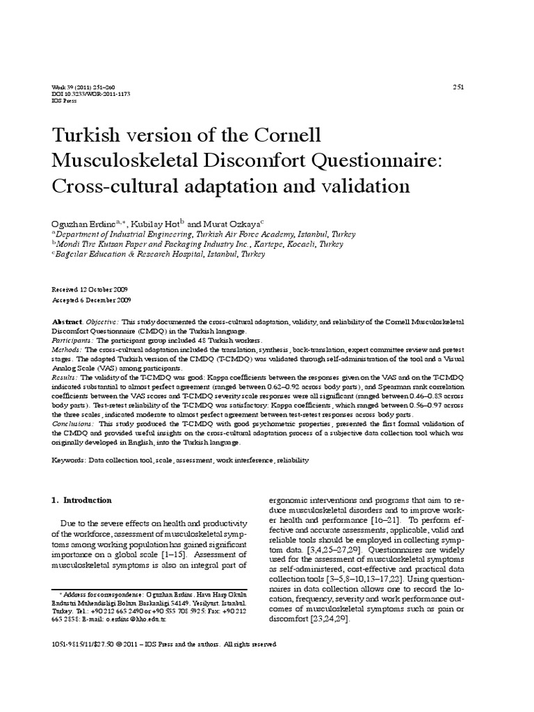 CMDQ Validation | PDF | Validity (Statistics) | Human Factors And ...