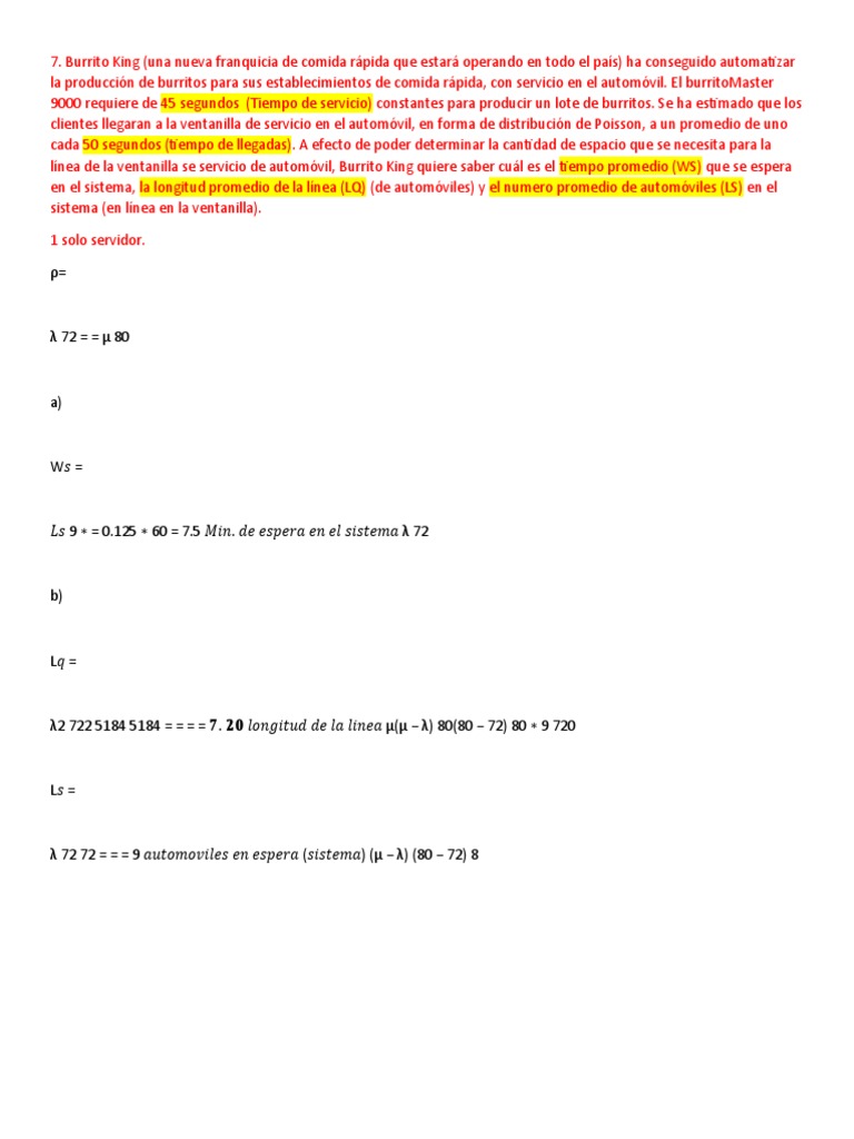 Ejercicios Colas Io2 | PDF