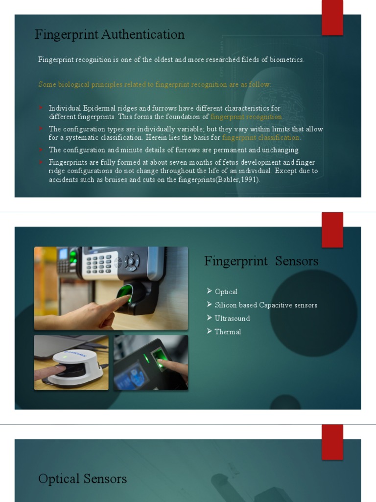 2934 - Finger Print Authentication | PDF | Fingerprint | Capacitor