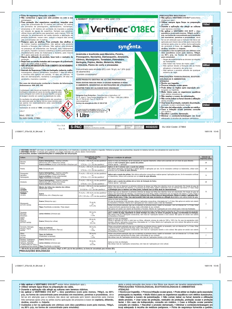 Rotulo Vertimec | PDF | Abelhas | Embalagem e rotulagem