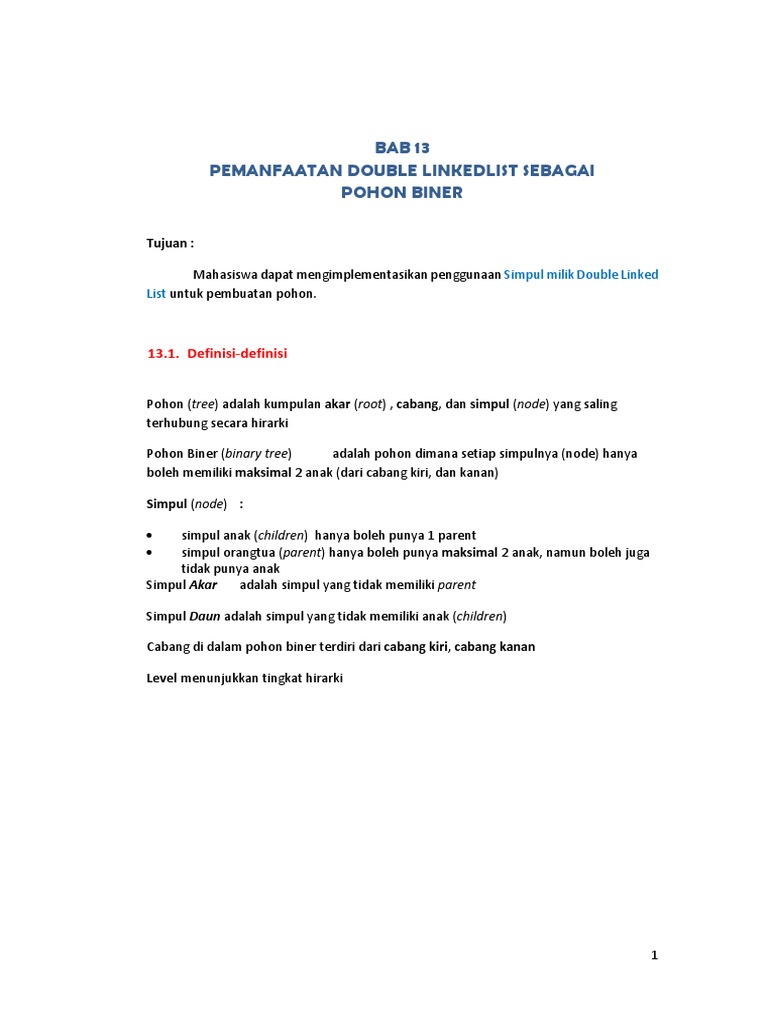 Buku Struktur Data POHON BINER | PDF
