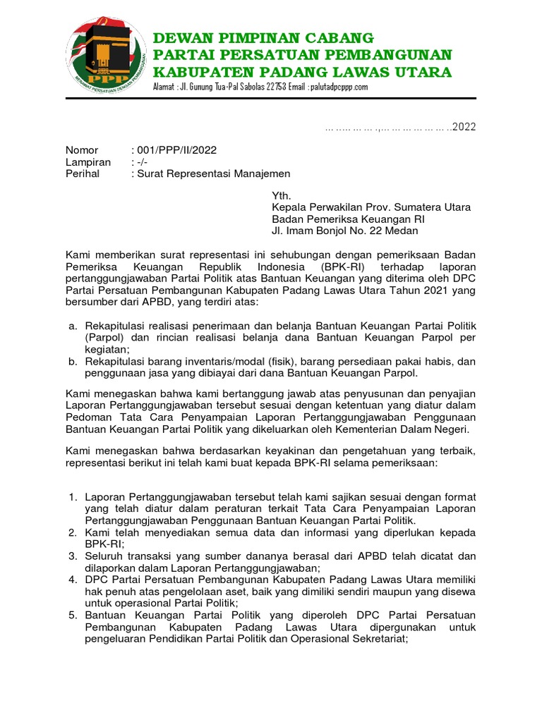 Surat Representasi | PDF