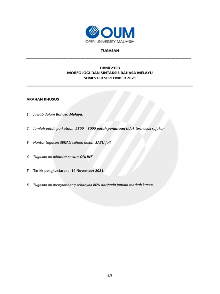 Soalan Morfologi Sintaksis | PDF