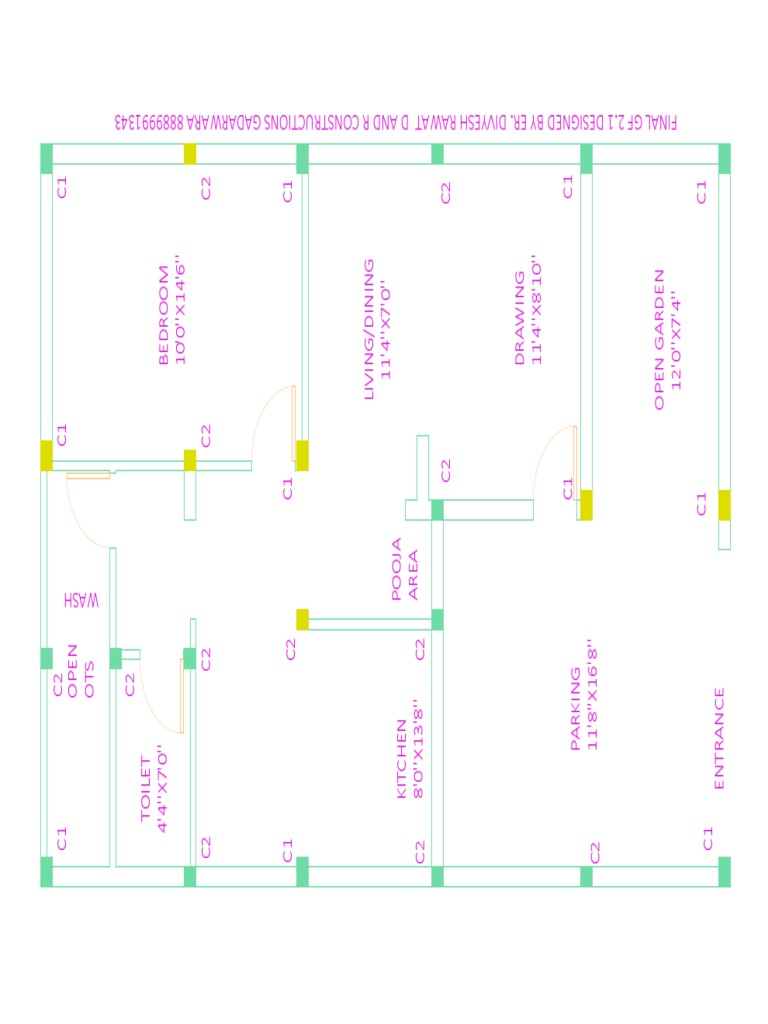 Final Wall Column Drawing | PDF