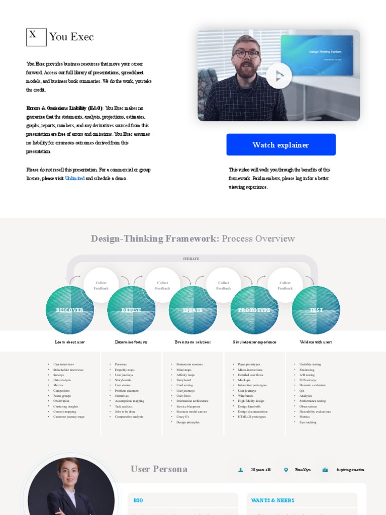 You Exec - Design Thinking Toolbox Free | PDF | Computing | Cognition