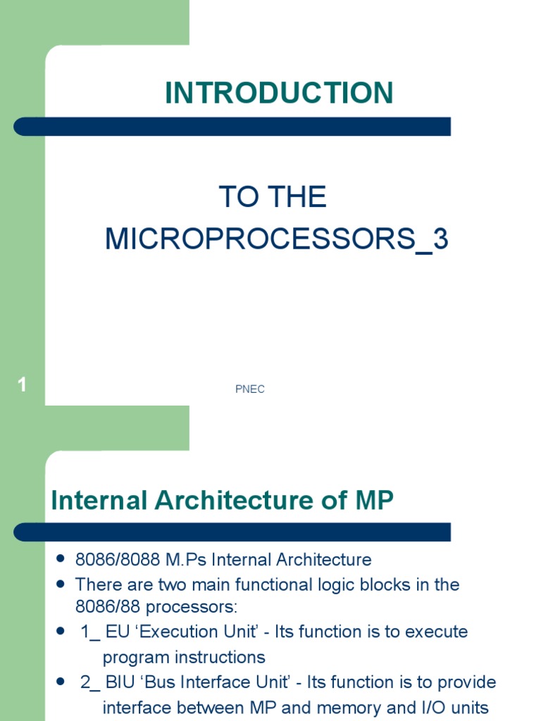 Introduction To Microprocessors - 3 | Download Free PDF | Pointer (Computer Programming ...