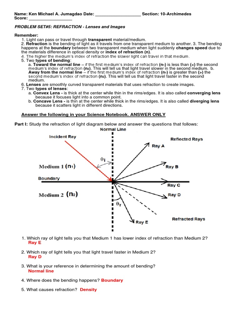 Answer The Following in Your Science Notebook. ANSWER ONLY Part I ...