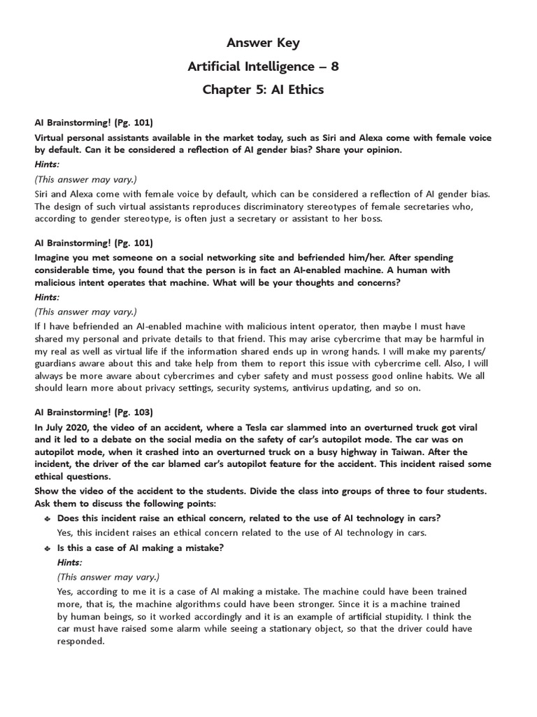 Answerkey | PDF | Artificial Intelligence | Intelligence (AI) & Semantics