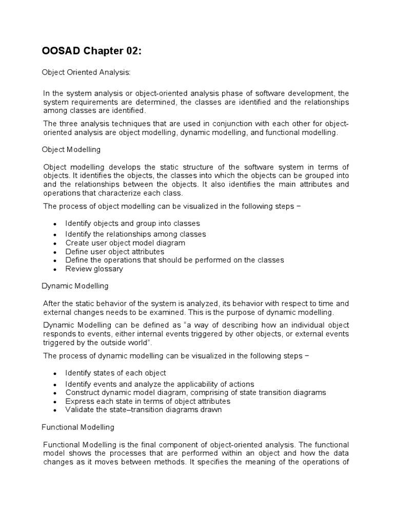 Oosad Chapter 02 Pdf Object Computer Science Class Computer Programming
