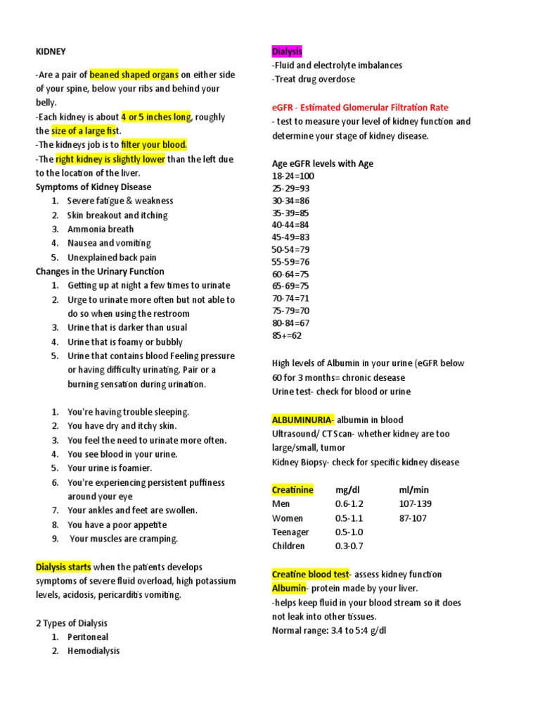 eGFR - Estimated Glomerular Filtration Rate | PDF | Dialysis | Hemodialysis