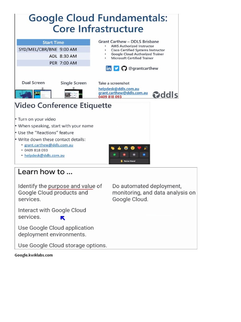 Google Cloud Fundamentals - Core Infrastructure | PDF | Internet & Web ...