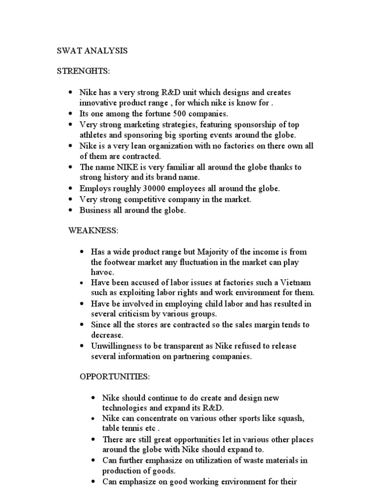 Swat Analysis | PDF | Business