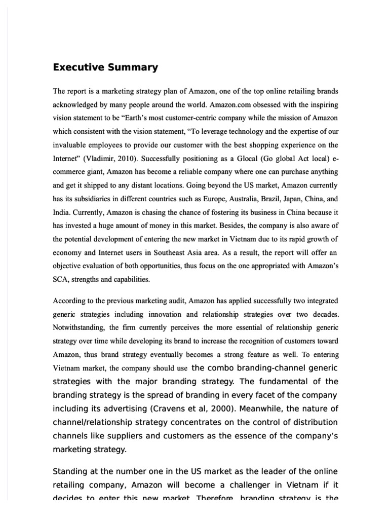 Executive Summary Executive Summary | PDF | Marketing | Brand