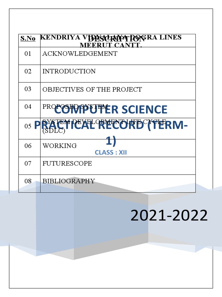12 CS Practical File | PDF | Computer Engineering | Software Engineering
