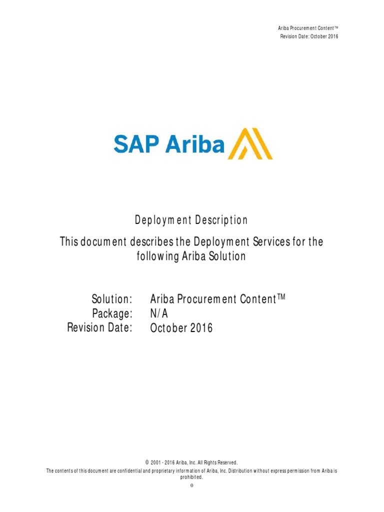 Ariba Procurement Content Deployment Description 14s Procurement | PDF ...