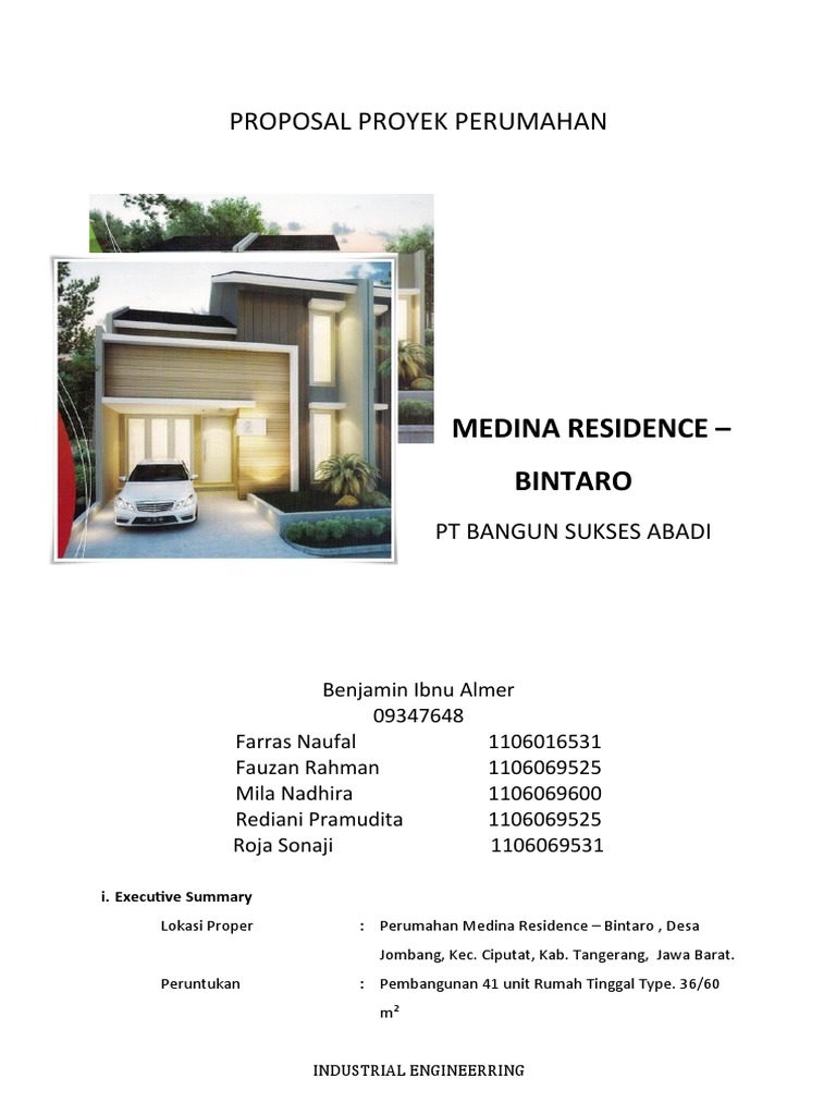 Proposal Pembangunan Perumahan | PDF