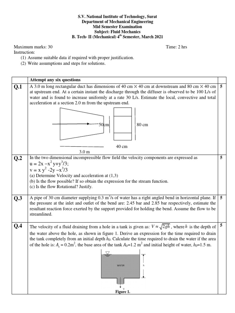 Attempt Any Six Questions 5: U 2x - X Y+y /3 V Xy - 2y - X /3 | PDF ...