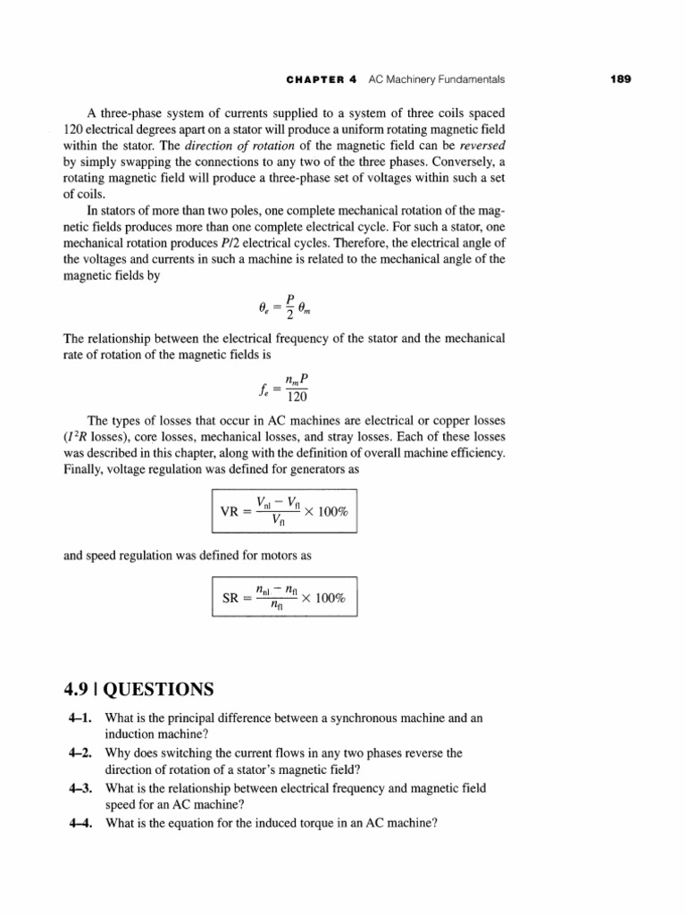 04 Problems AC Machinery Fundamentals | PDF | Magnetic Field ...