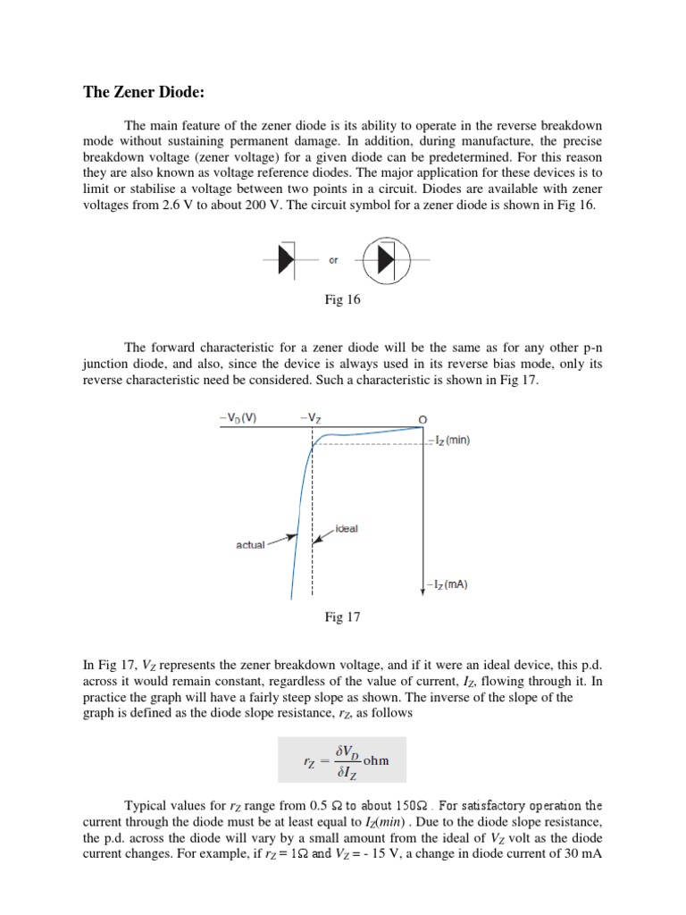 Zener Diode | PDF | Diode | P–N Junction