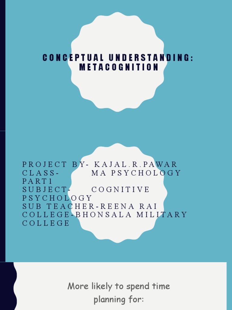 Conceptual Understanding | PDF | Metacognition | Learning