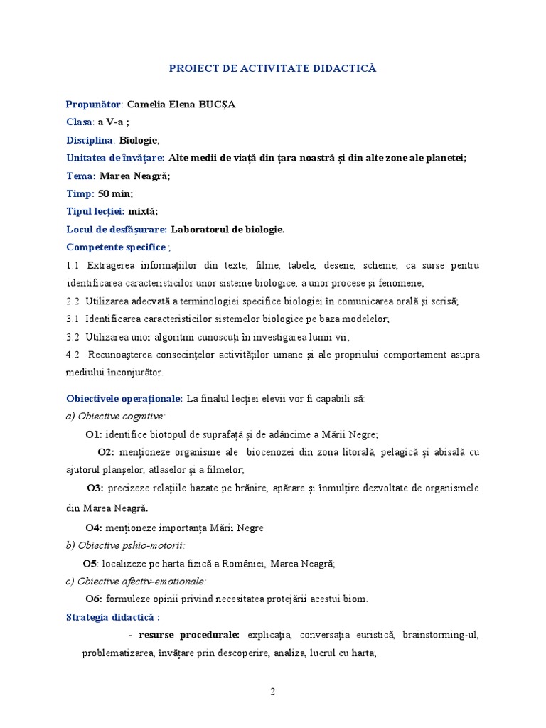 Proiect Marea Neagra | PDF