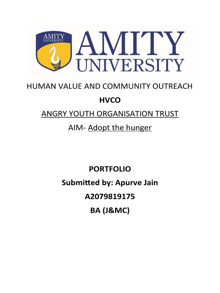 HUMAN VALUE AND COMMUNITY OUTREACH Portfolio | PDF | Non Governmental ...