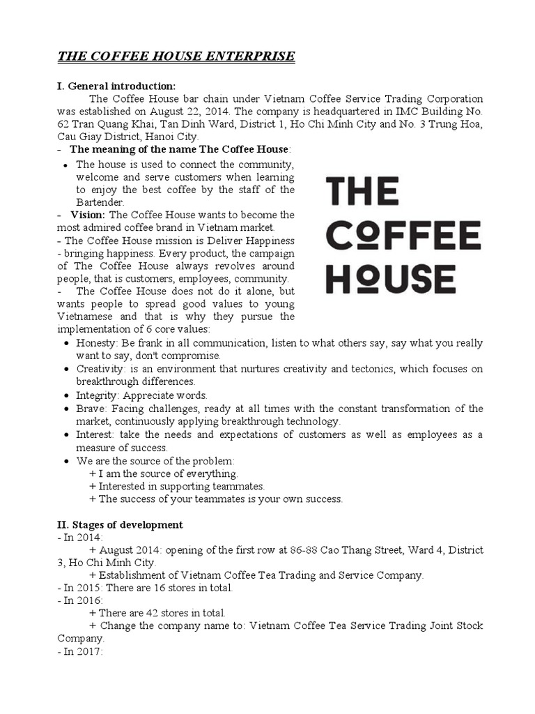 The Coffee House: Growth & Strategy Overview | PDF | Brand | Coffee