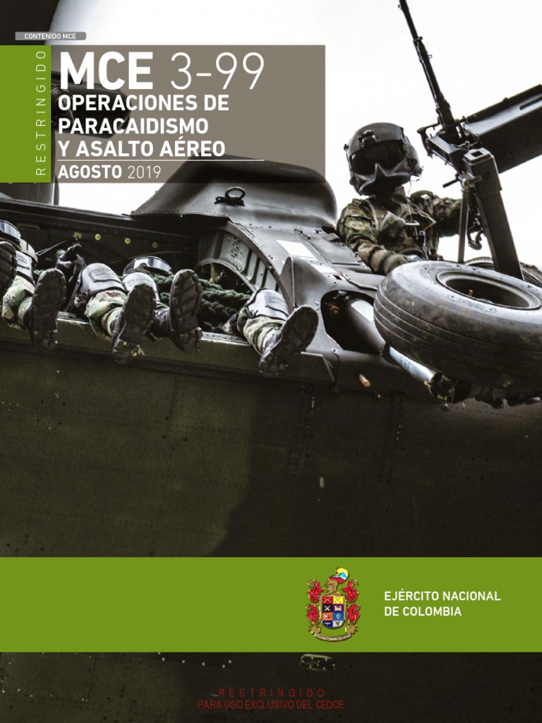 Mce 3-99 Operaciones de Paracaidismo | PDF | Asalto aéreo | Reconocimiento