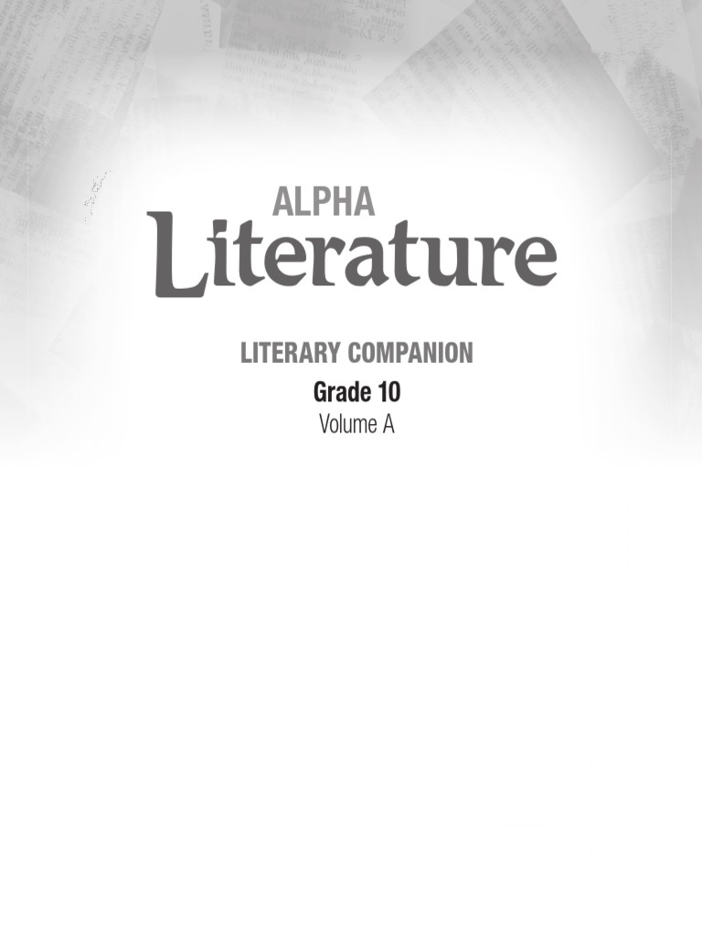 Literary Companion VOL A Grade 10 | PDF | Publishing | Books