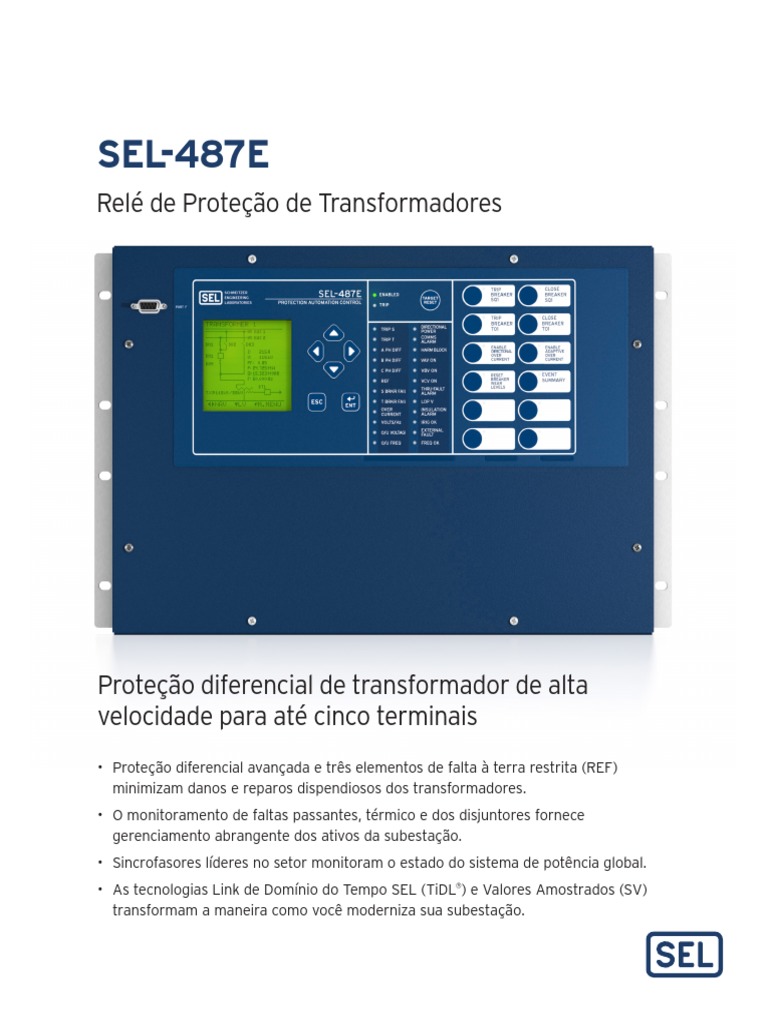 Manual Relé SEL487E | PDF