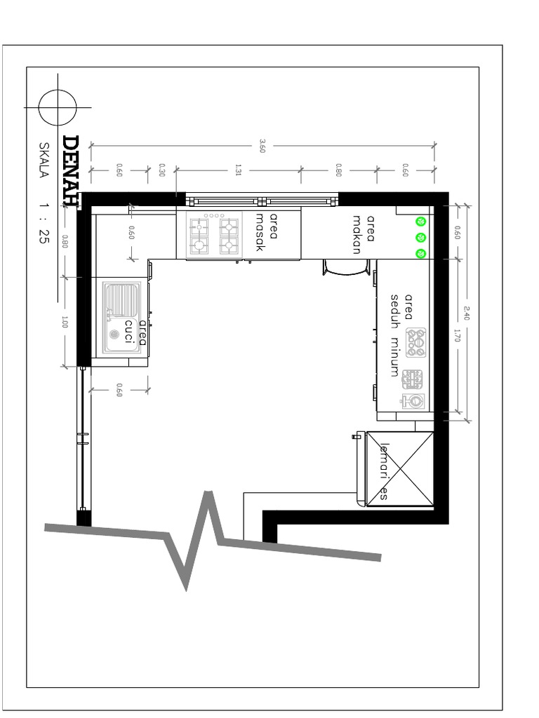 Denah Kitchen Set Basarnas | PDF