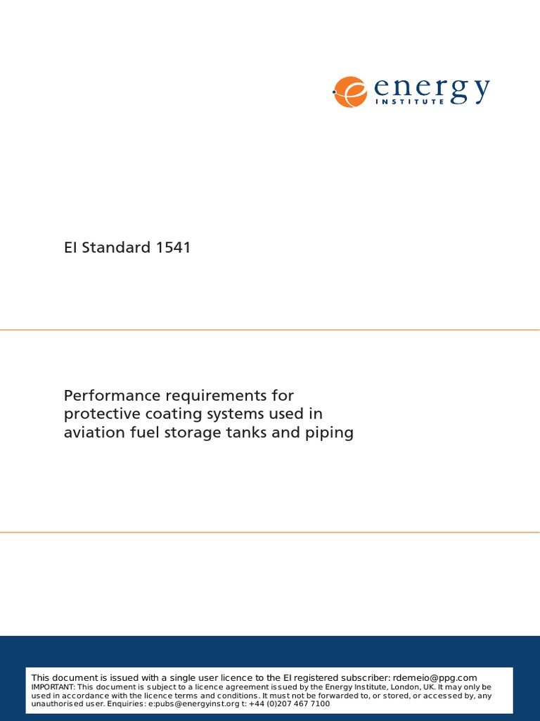 EI Standard 1541 | PDF