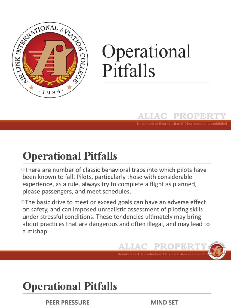 Common Operational Pitfalls and Cognitive Dangers Faced by Pilots | PDF ...