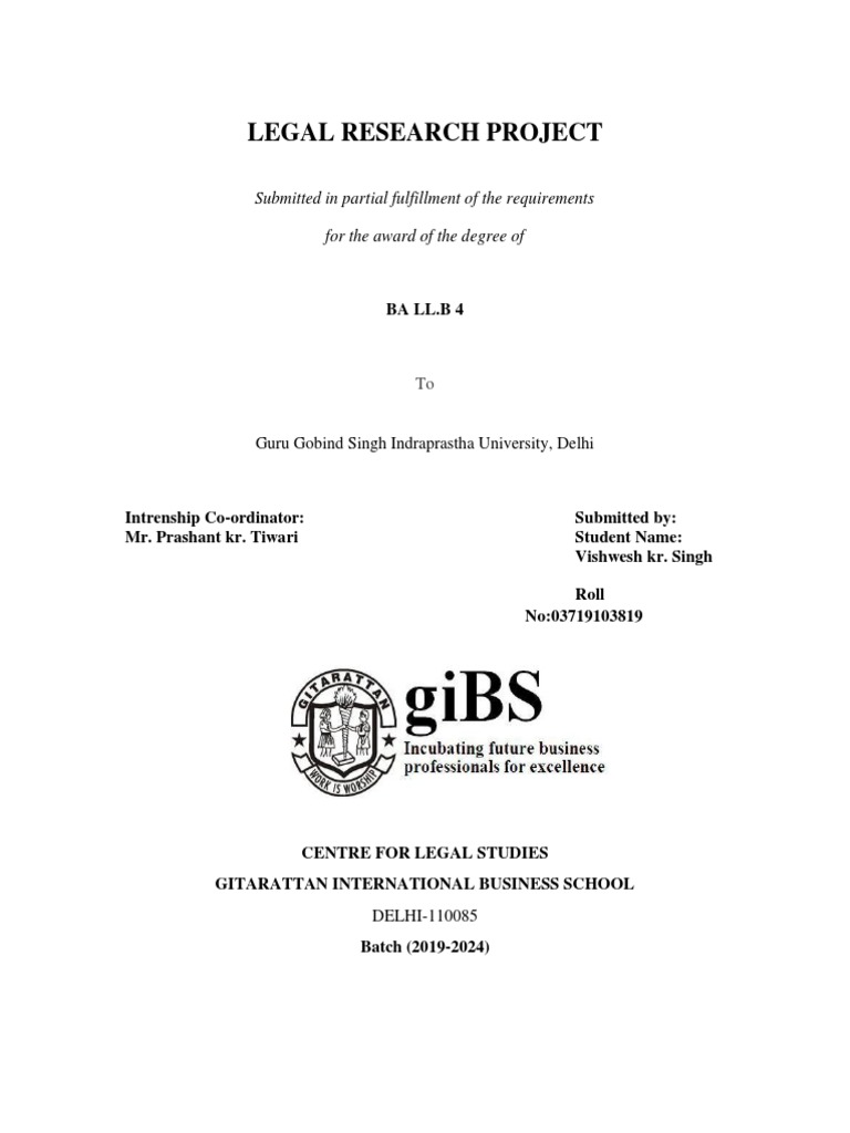 Legal Research Project | PDF | Common Law | Social Institutions