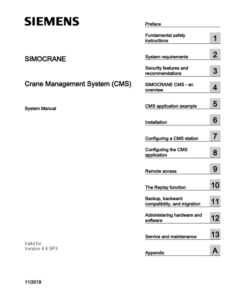 Simocrane Cms System Manual En-Us | PDF | World Wide Web | Internet & Web