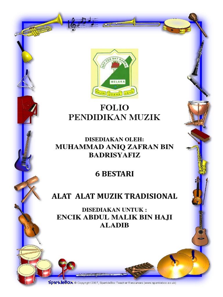 Folio Muzik Muhammad Aniq Zafran (6 Bestari) | PDF