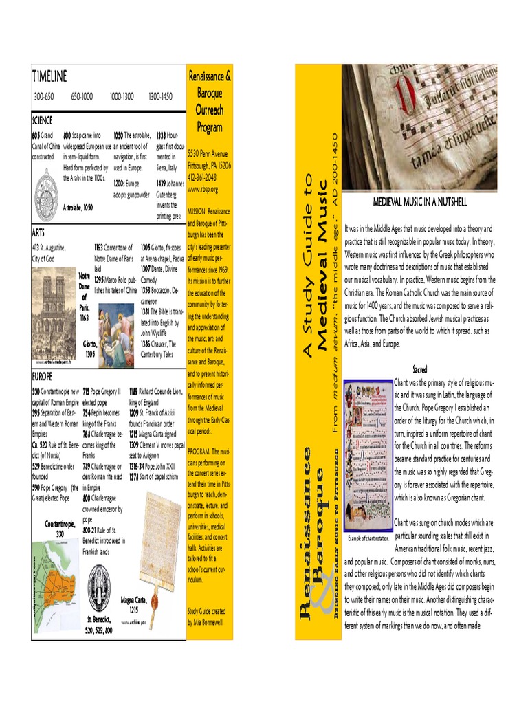 Medieval Music Study Guide | Download Free PDF | Gregorian Chant ...