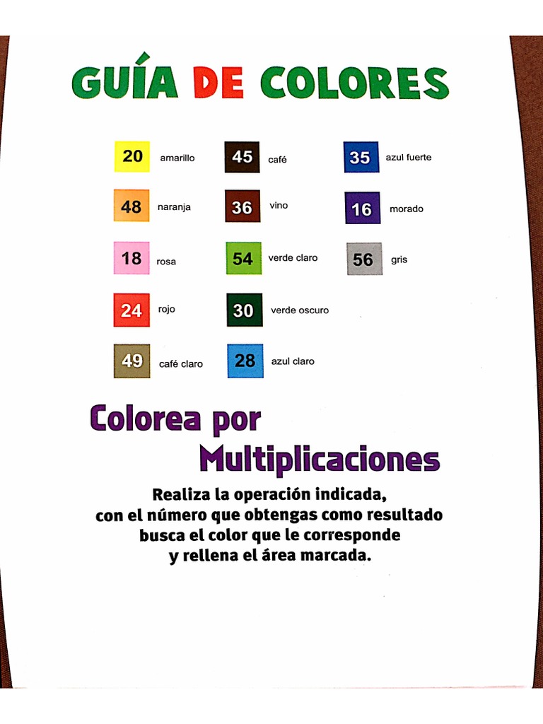 Colorear Por Multiplicación | PDF