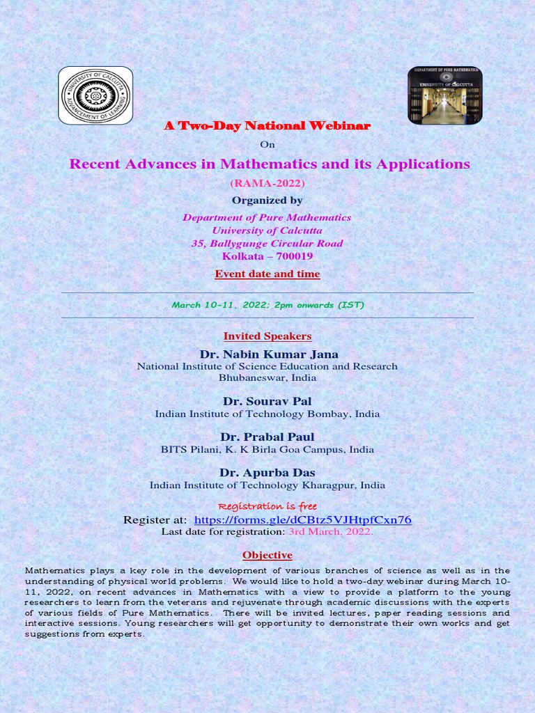 Recent Advances in Mathematics and Its Applications: A Two-Day National ...
