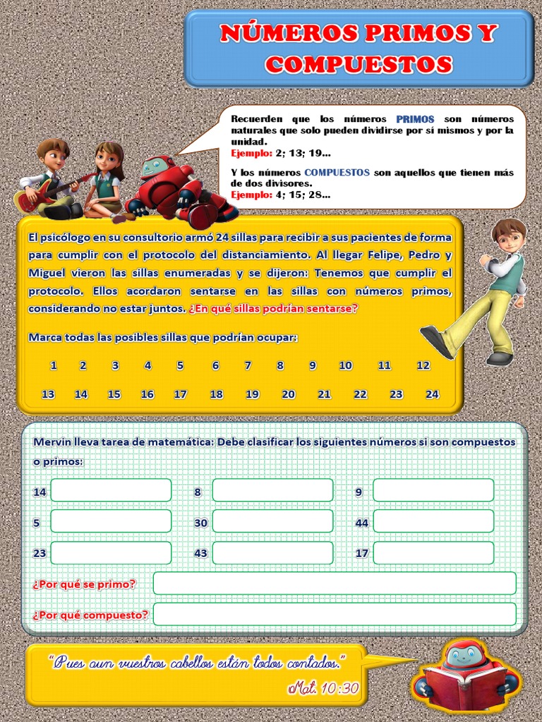 Números Primos y Compuestos | PDF | Número primo